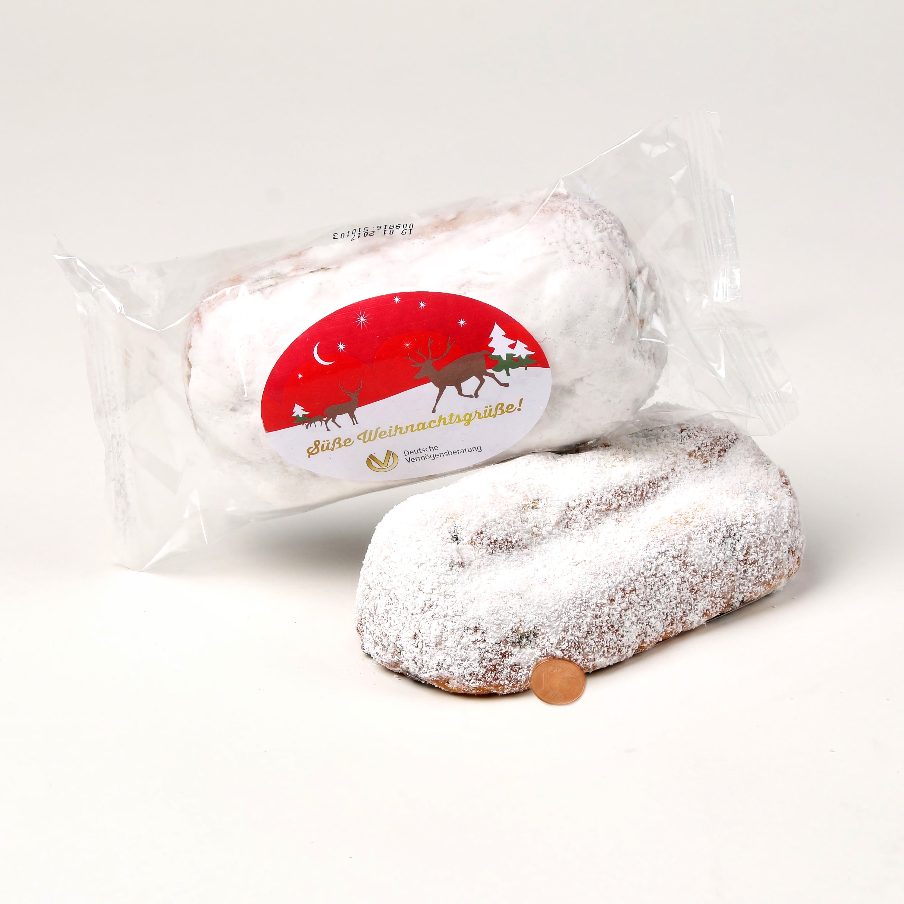 Personalisierte Mini-Stollen mit Logo – Werbegeschenk für Weihnachten